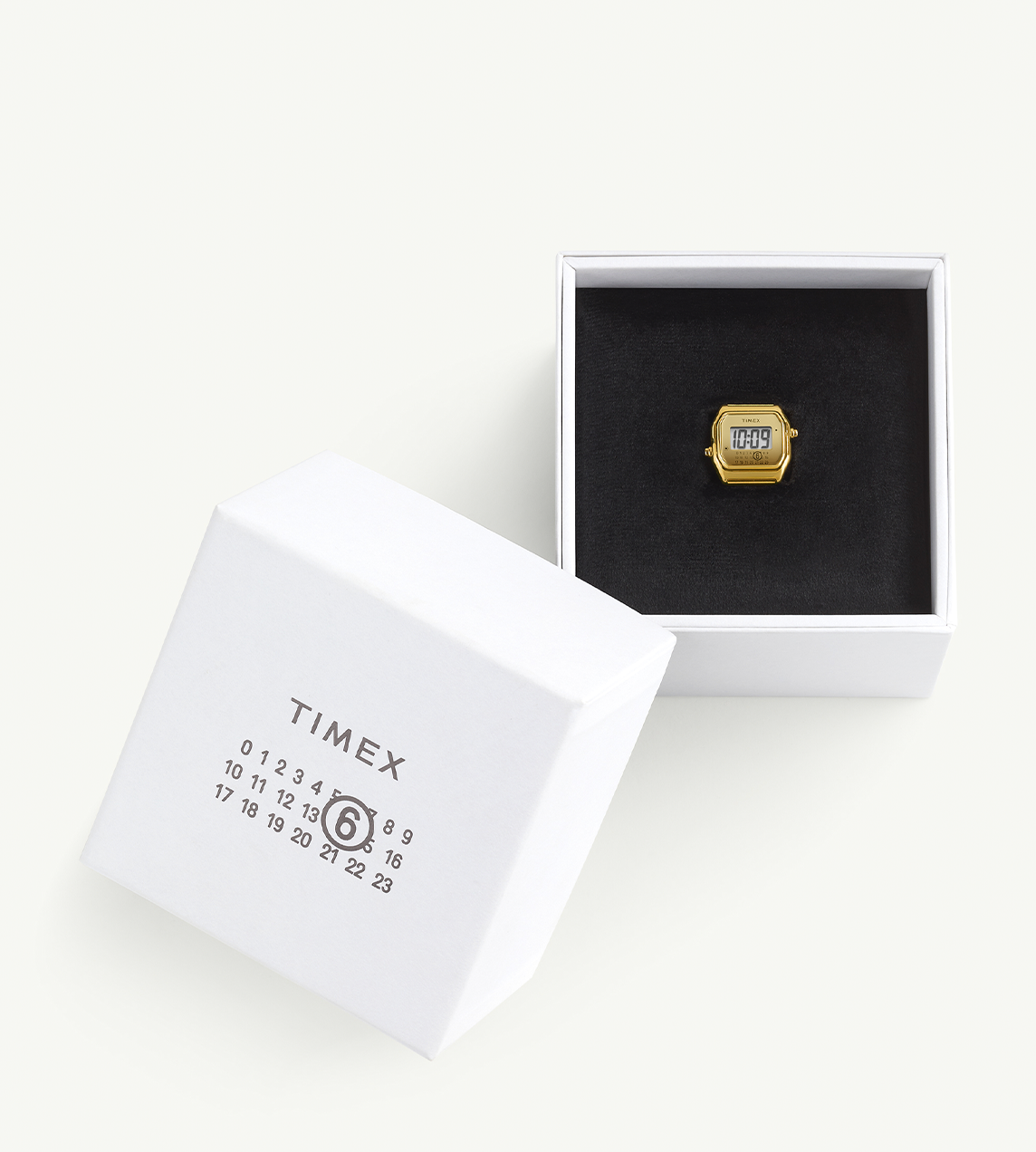 MM6 MAISON MARGIELA - Timex X MM6 Digital Ring Watch Gold – WDLT117